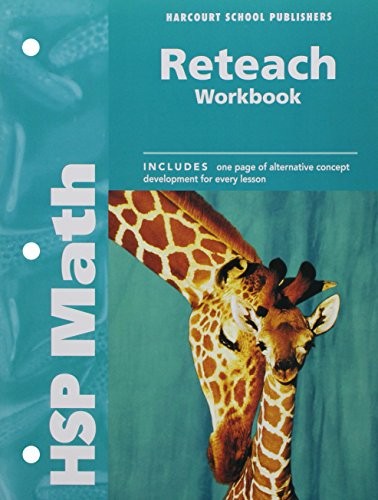 HSP MATH: RETEACH WORKBOOK GRADE 2 By Harcourt School Publishers ...