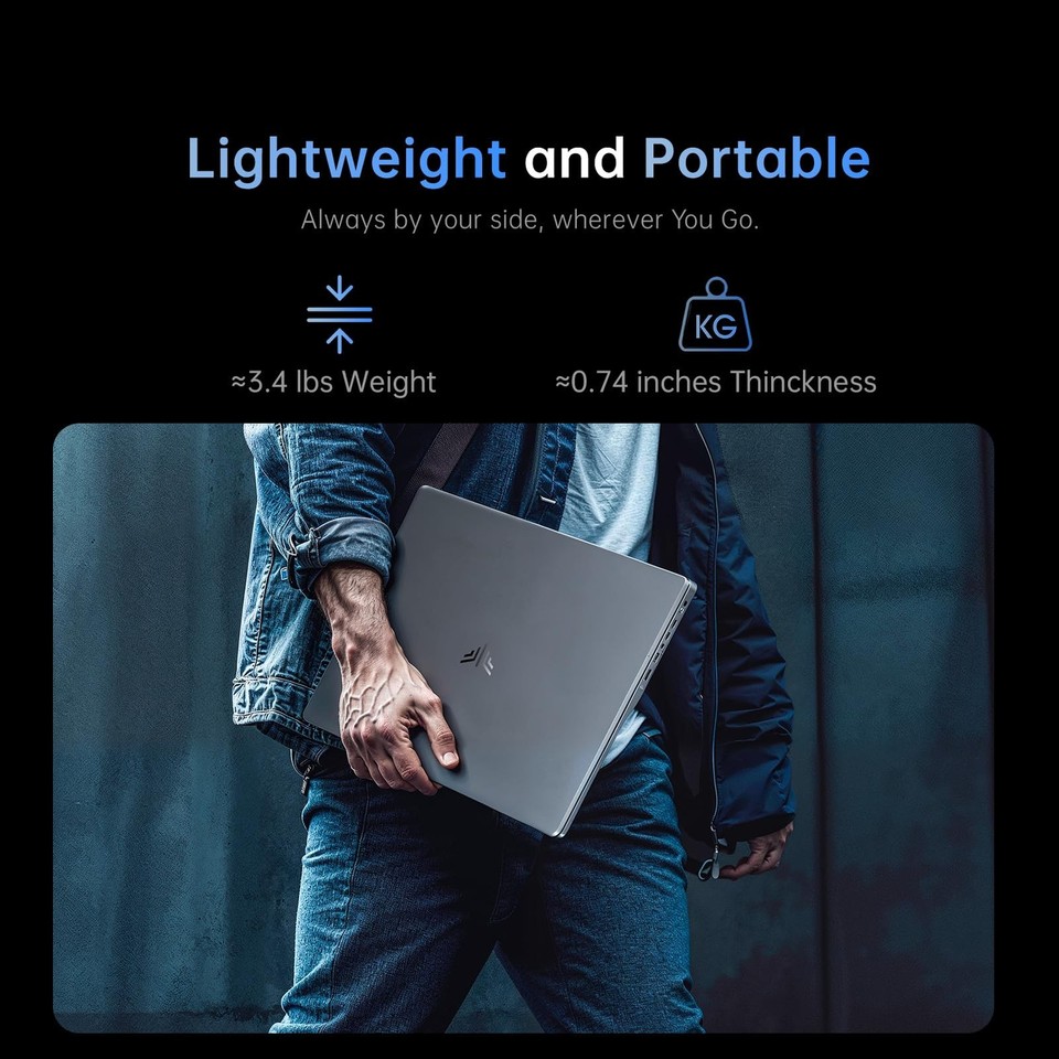 Laptop Computer 15.6-in Intel N97 Traditional Laptops 16GB DDR4 512GB ...