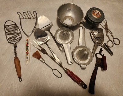 Vintage Primitive Kitchen Utensils Tools Lot of 14 Farmhouse Variety ...