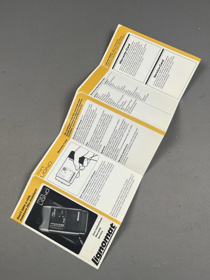 Mini-Ligno pin type moisture meter Lignomat Case Made It Germany | eBay