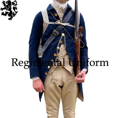 1770s Colonial Uniform Revolutionary War Frockcoat Civil War Navy Blue ...