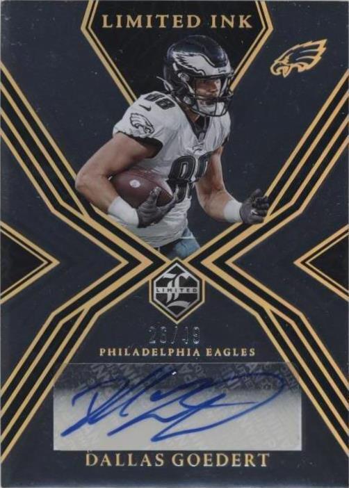 2022 Panini Limited - Limited Ink Dallas Goedert #LI-DGO Spotlight Gold ...