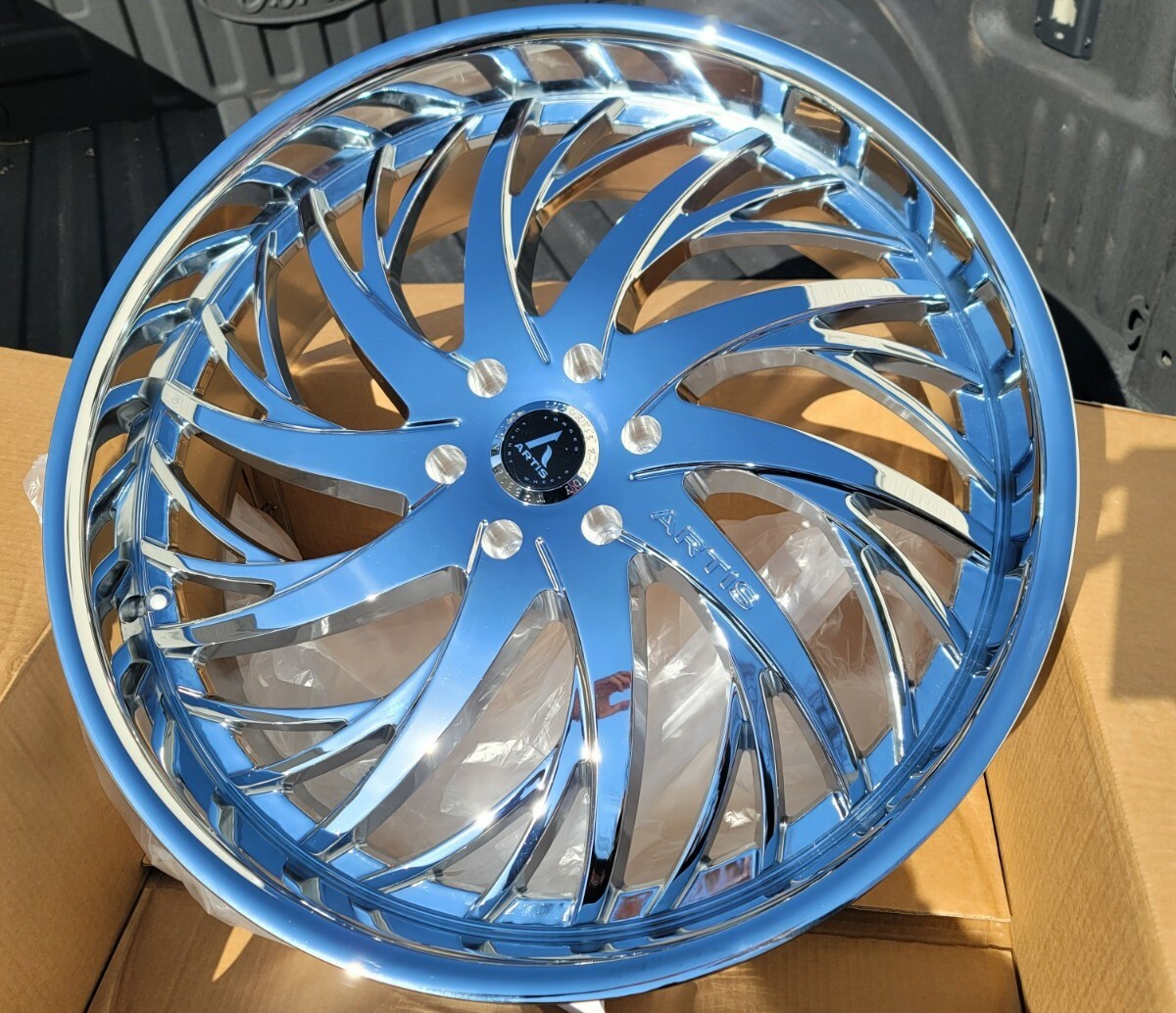 26" Inch Artis Decatur Staggered Chrome Wheels Rims 5x5 5x127 26x9 ...