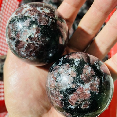 300-400g Natural Garnet Fireworks Stone Quartz Crystal Sphere Ball ...