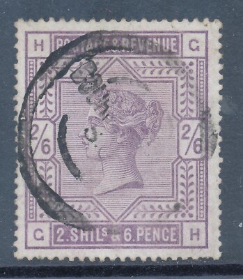 GB QV 1883 2s6d lilac (GH) VF sound used with „BOURNEMOUTH“ Parcel ...