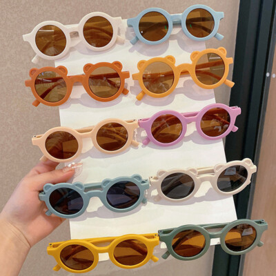 Kids Cartoon Bear Cute Round Sunglasses Girl Baby Children Toddler ...