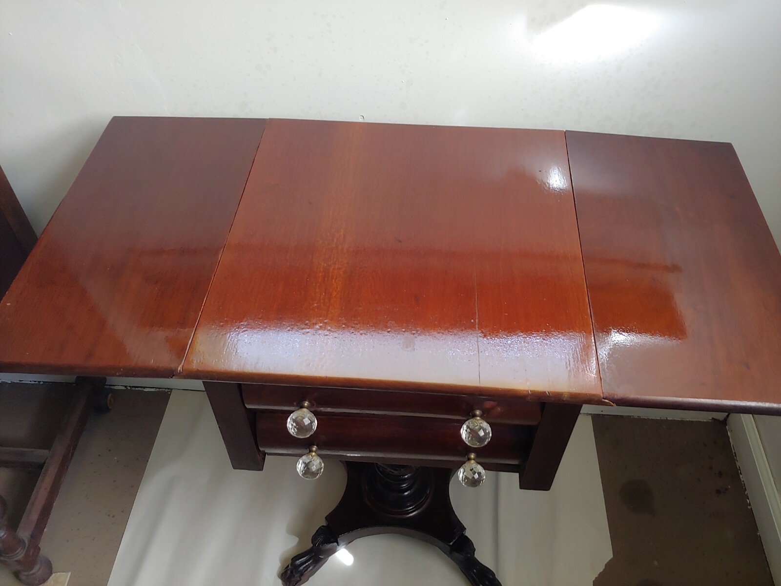 Mahogany Dropleaf Server / Parlor Table Thomas Day | eBay