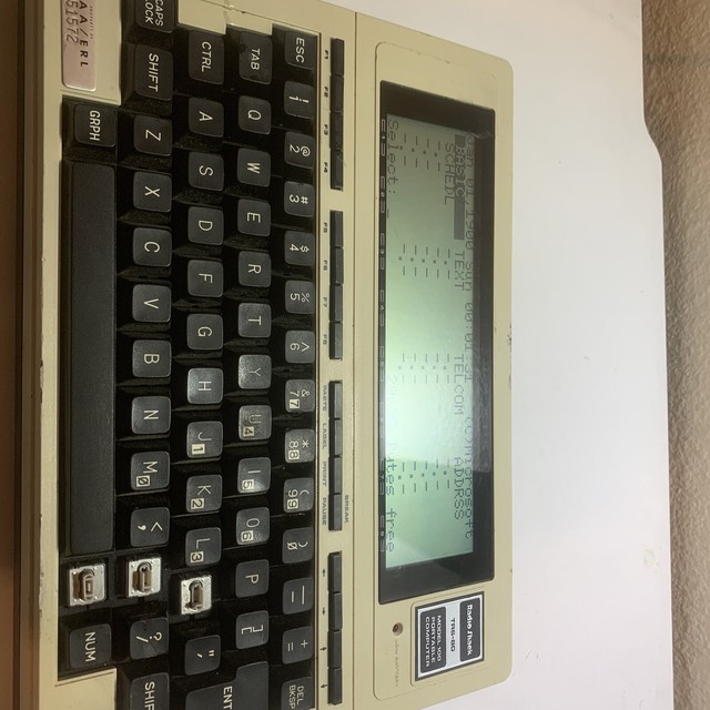 Radio Shack Trs-80 Model 100 Portable Computer 32k Vintage Laptop for ...