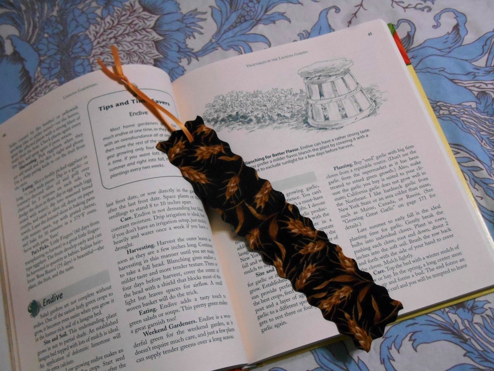 Bookmark Handmade Fabric or Cloth Bookmark Brown with Wheat Fabric | eBay