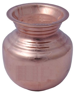 Pure Copper LOTA/POT With Lid Handmade Puja Kalash For Pooja Good ...