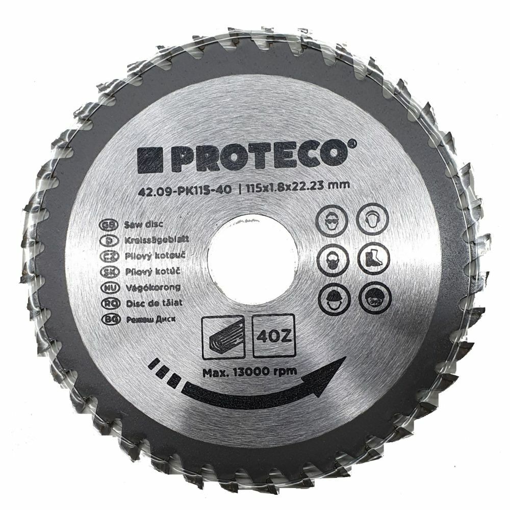 PROTECO 115 mm / 125 mm Circular Saw Blades Wood Saw Cutting Blade Disc ...