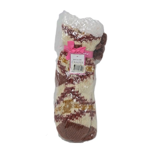 Simply Southern Soft Cozy Anti-Slip Camper Socks Aztec Red Tassels OSFM ...