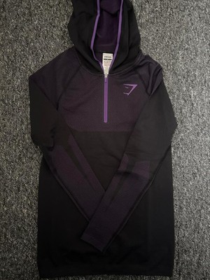 Gymshark onyx v5 hoodie - size small - black/purple- In hand | eBay UK