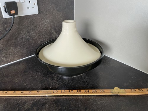 Food Nation Tagine Moroccan Cooking Vessel Black And Ivory | eBay UK