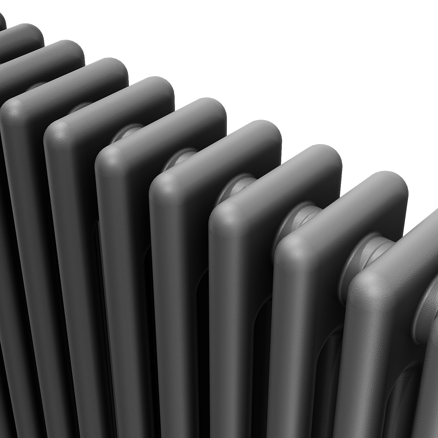 Traditional 3 Column Radiator Anthracite Horizontal Cast Iron Style Rad ...