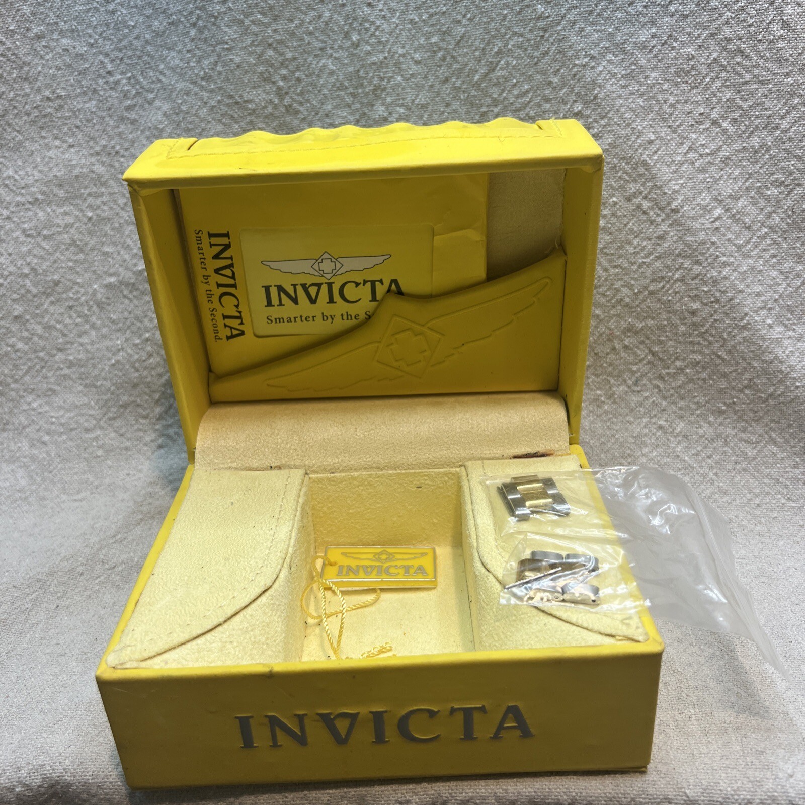INVICTA Watch Box Case Yellow Classic Wave Presentation Display With ...