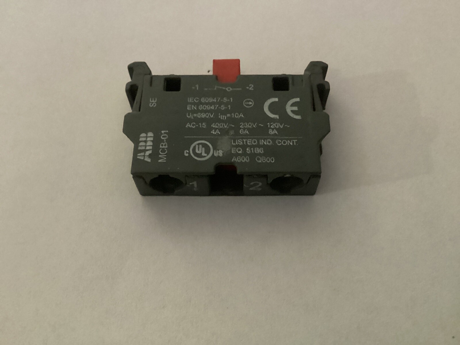 ABB Mcb-01 1nc Contact Block 1sfa611610r1010 for sale online | eBay