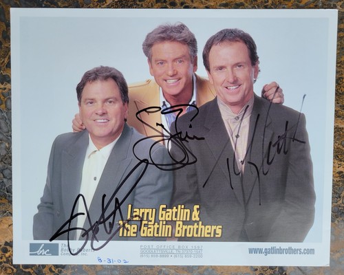 Larry Gatlin and the Gatlin Brothers Signed Photo Autograph Steve Rudy ...