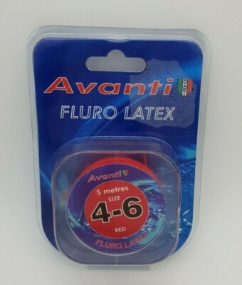 Brand New Sealed Avanti Fluro Latex Line 5 Metres Red Size 4 to 6 ...