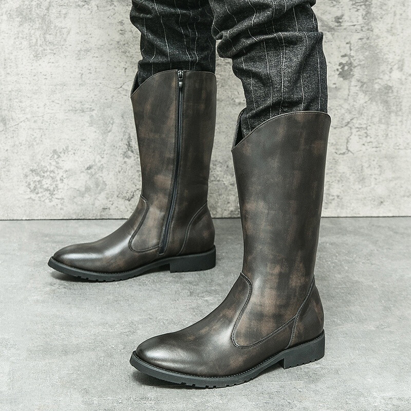 Mid Calf Riding Boots For Men Men's Calf Length Boots | Mid Calf