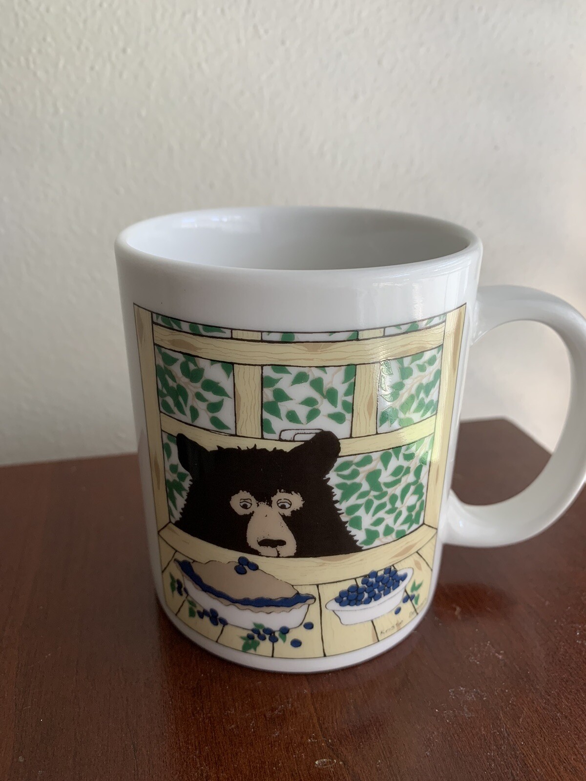 Bergquist Imports Mug Coffee Brown Bear Blueberry Pie Funny Kristin ...