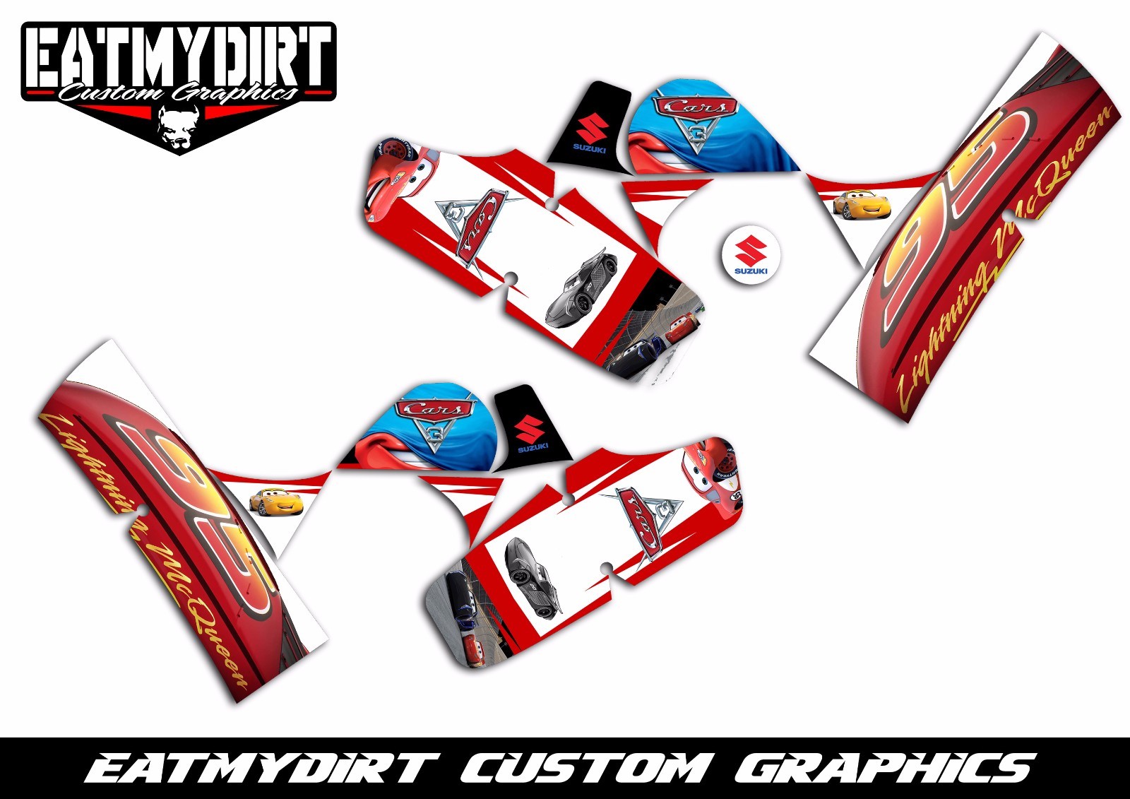 FOR SUZUKI LT50 CUSTOM GRAPHICS DECALS STICKERS LT 50 ATV QUAD MX ...