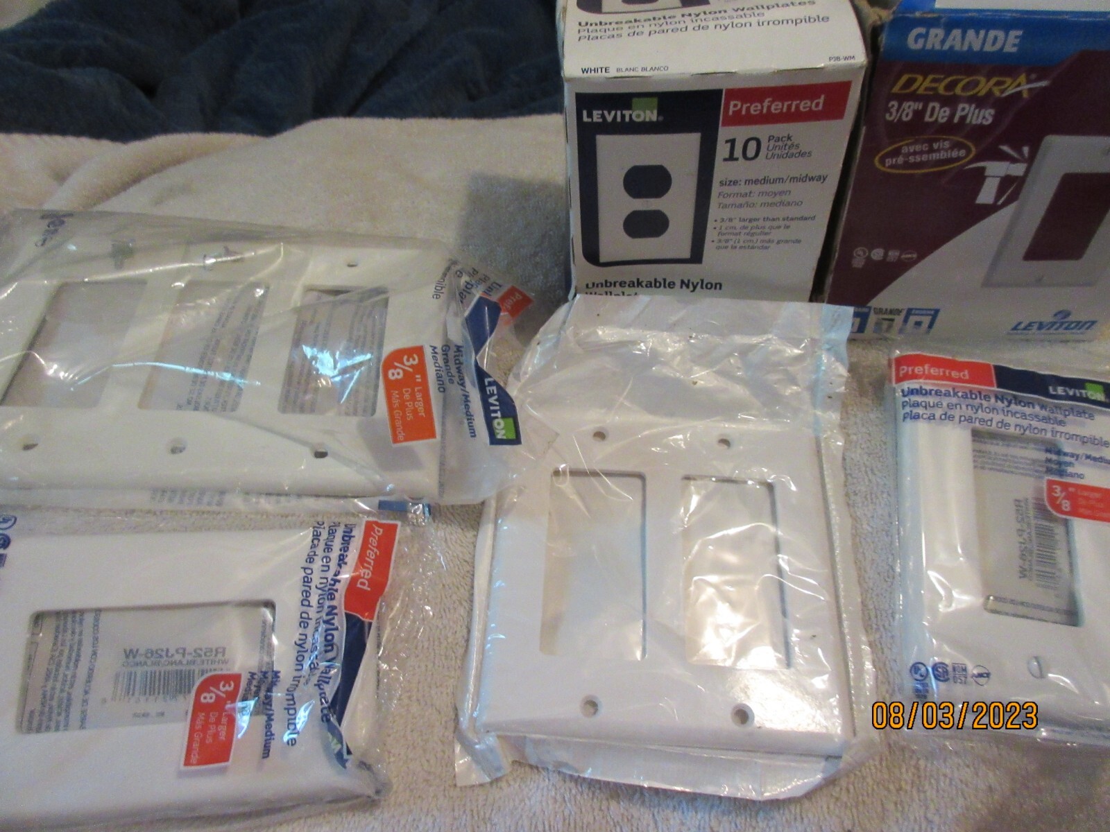 Leviton LARGE LOT single Double Triple Rocker Decora Switch outlet ...