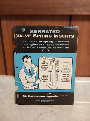 Vintage Rich Manufacturing Corp Serrated Valve Spring Inserts ...