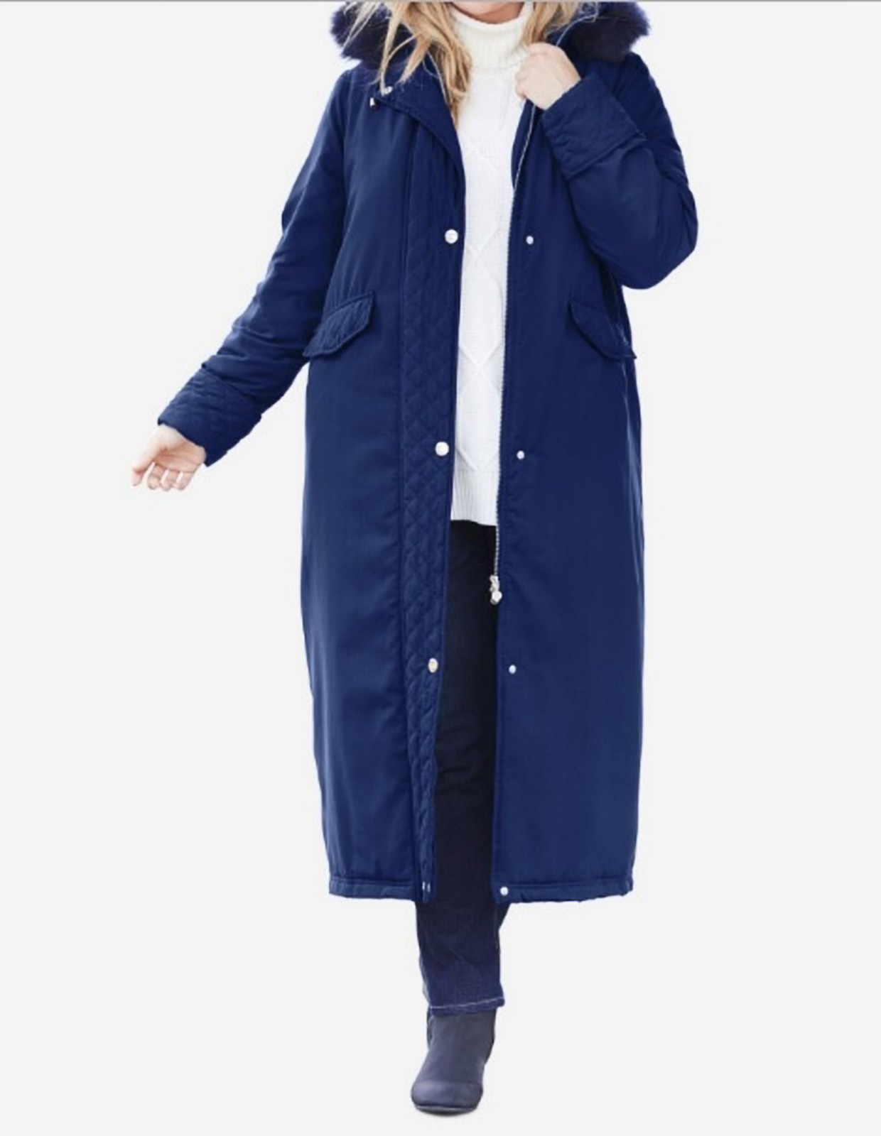 Women's Outerwear Winter Church Women's Parka Down fill long Coat plus ...