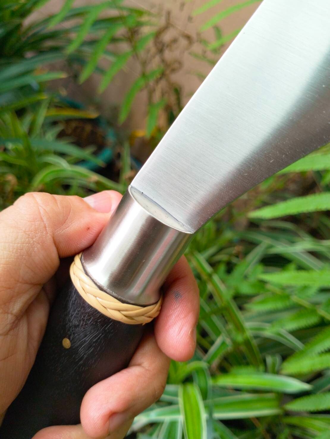 Custom Parang Thai hunting knife 11.7” forged blade Blackened Rosewood ...