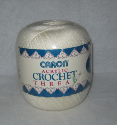 Caron - Crochet Thread - White (0021) - Acrylic - 1000 Yards - New | eBay