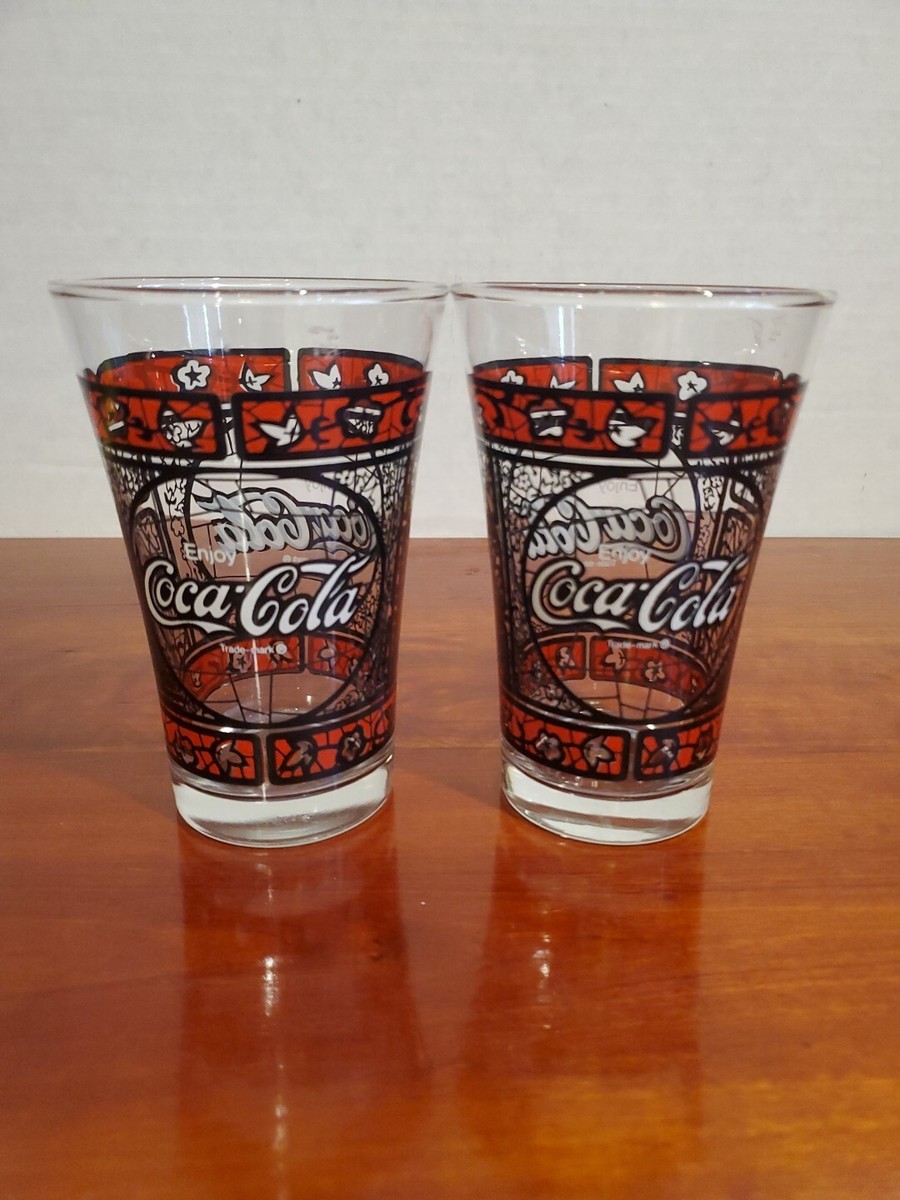 Stained Glass Coca Cola Glasses Collectibles