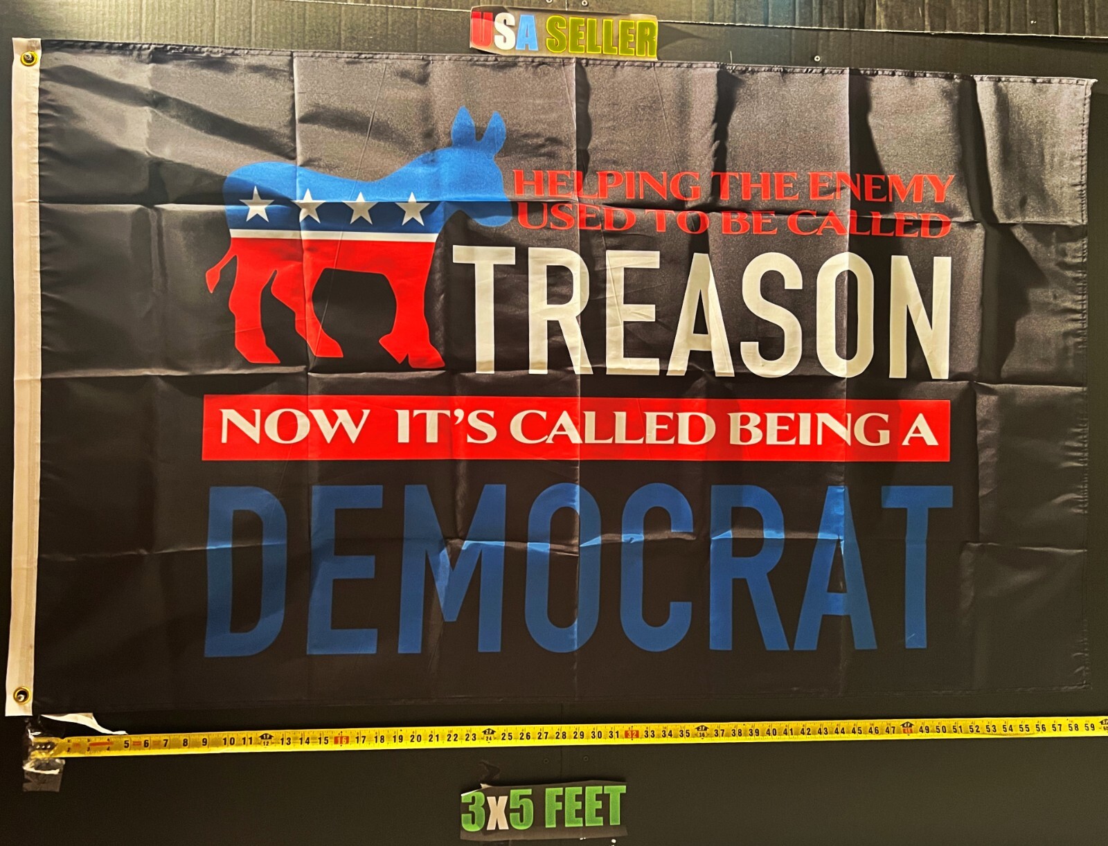 Donald Trump Flag FREE USA SHIP Treason D Vote Republican Desantis USA ...