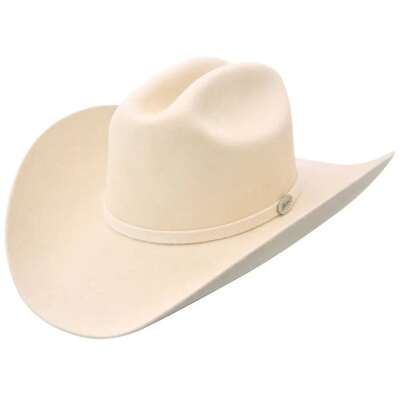 Beige 100x Wool Felt Cowboy Hat 4" Brim 4 1/2" Crown Genuinely Handmade ...