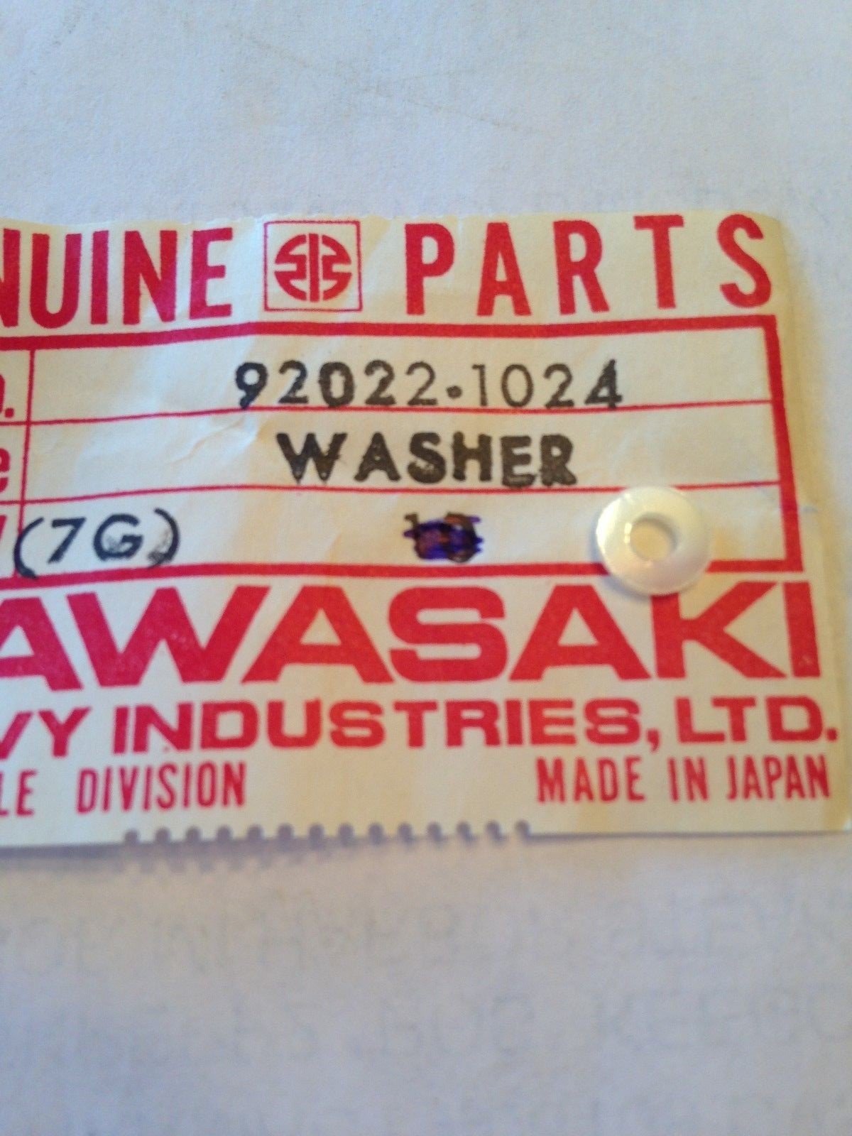 Kawasaki WASHER THROTTLE VALVE 92022-1024 OEM for sale online | eBay