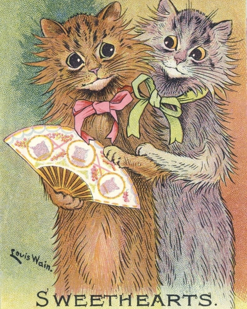 Louis Wain 8X10 Photo Picture Image British artist comic kittens cats ...