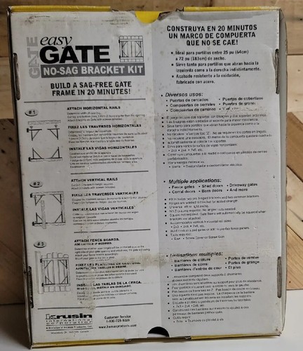 Gate No Sag Bracket Kit HOMAX RHODES AMERICAN Easy Fence Shed Entry ...