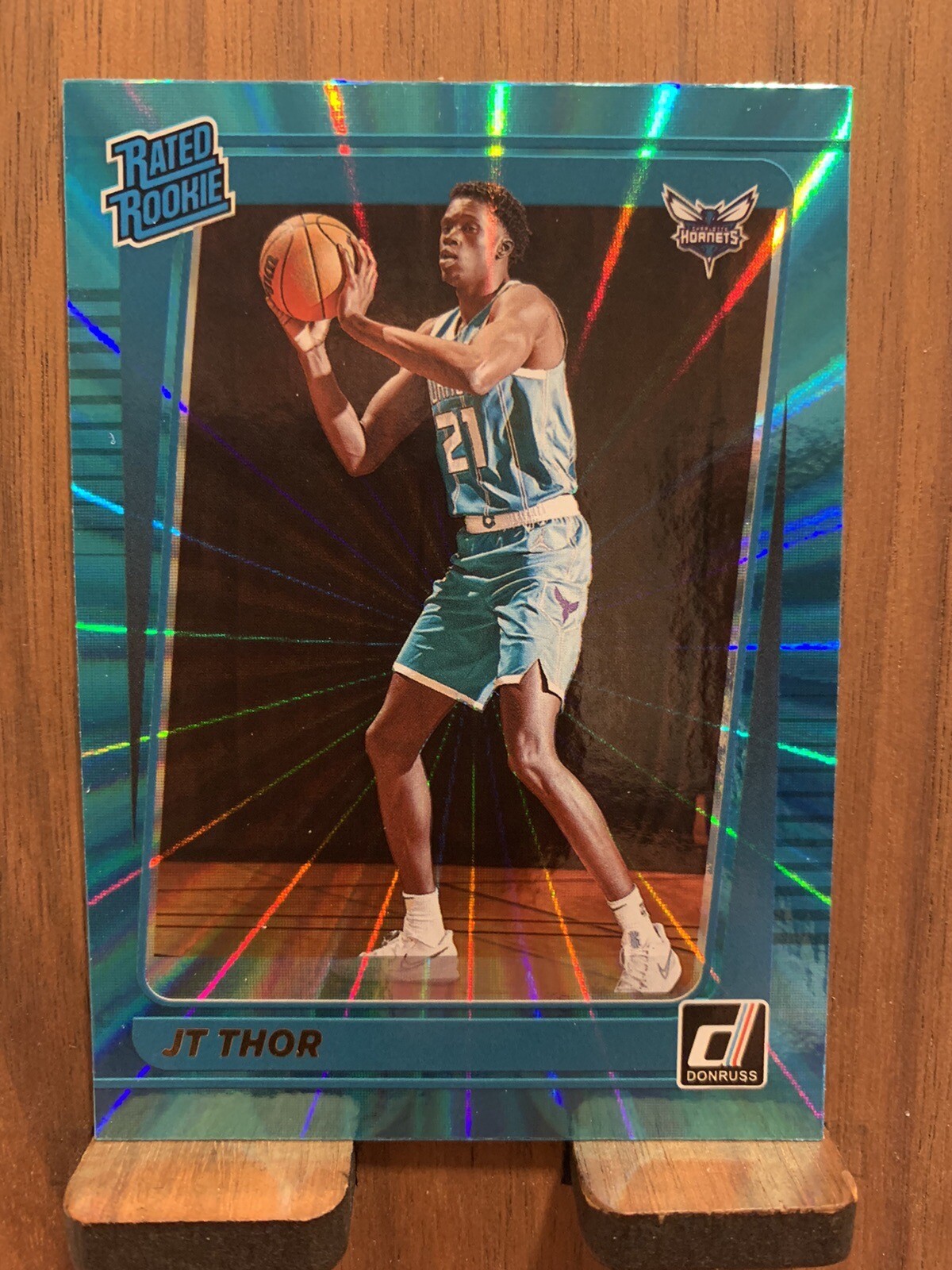 JT THOR 2021-22 PANINI DONRUSS #222 TEAL LASER PRIZM “COLOR MATCH ...
