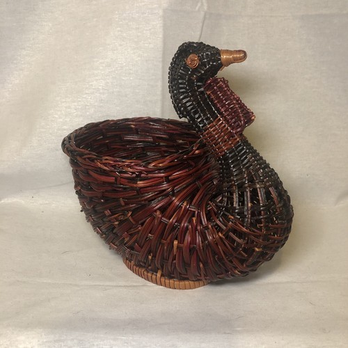 Vintage Turkey Wicker Rattan Decor Fruit Basket Gobble Bird ...