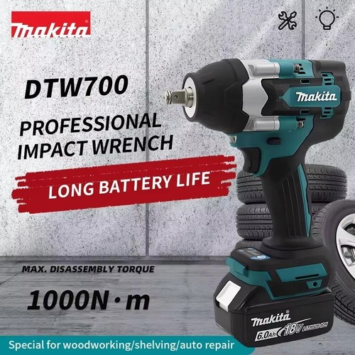 Makita DTW700 1000N.m Cordless Impact Wrench Brushless Electric No ...