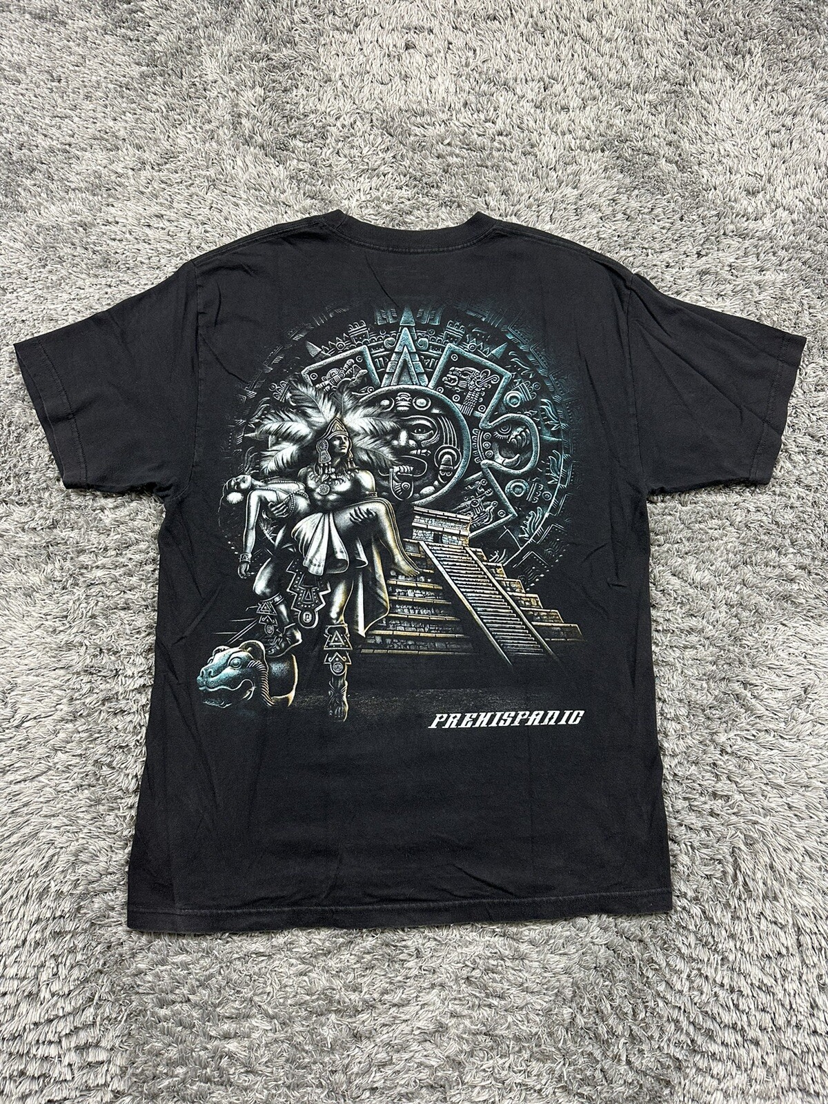 Vintage Prehispanic Mexico Pyramid Aztec T Shirt Large - Gem