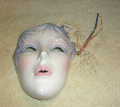Theatrical Comedy Tragedy Ceramic Mask set Theater Drama small wall ...