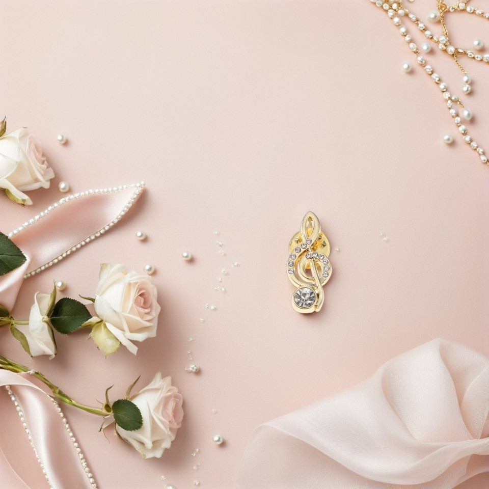 8 Pcs Rhinestone Lapel Pin Music Brooch Coat Pins Note Breastpin | eBay ...