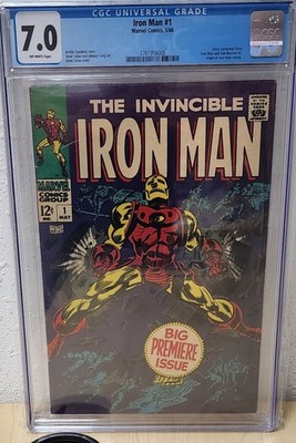 Iron Man #1 CGC 7.0 (1968) | Origin of Iron Man retold - Gene Colan ...