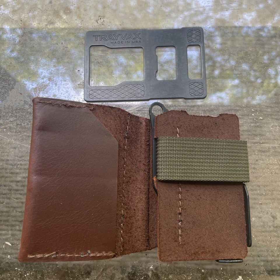 Trayvax Summit Notebook Brown Leather Minimalist Wallet | eBay