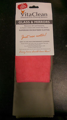 VITACLEAN GLASS & MIRRORS MICROFIBRE CLOTHS | eBay UK