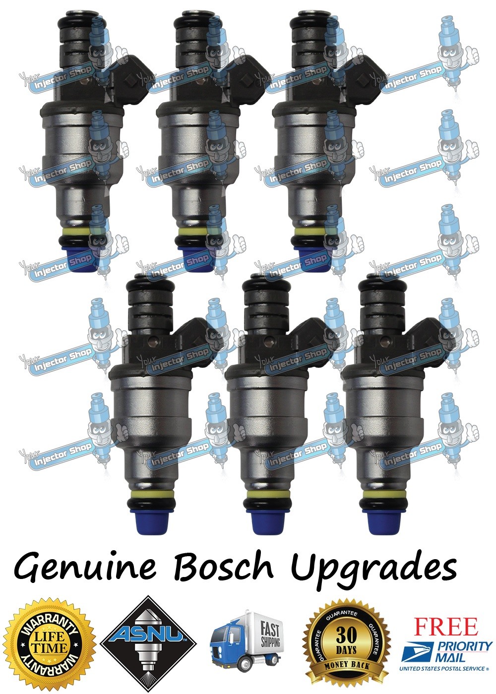 Best Upgrade 4 Hole Bosch Fuel Injectors for 53030778 Jeep Dodge 4.0L ...