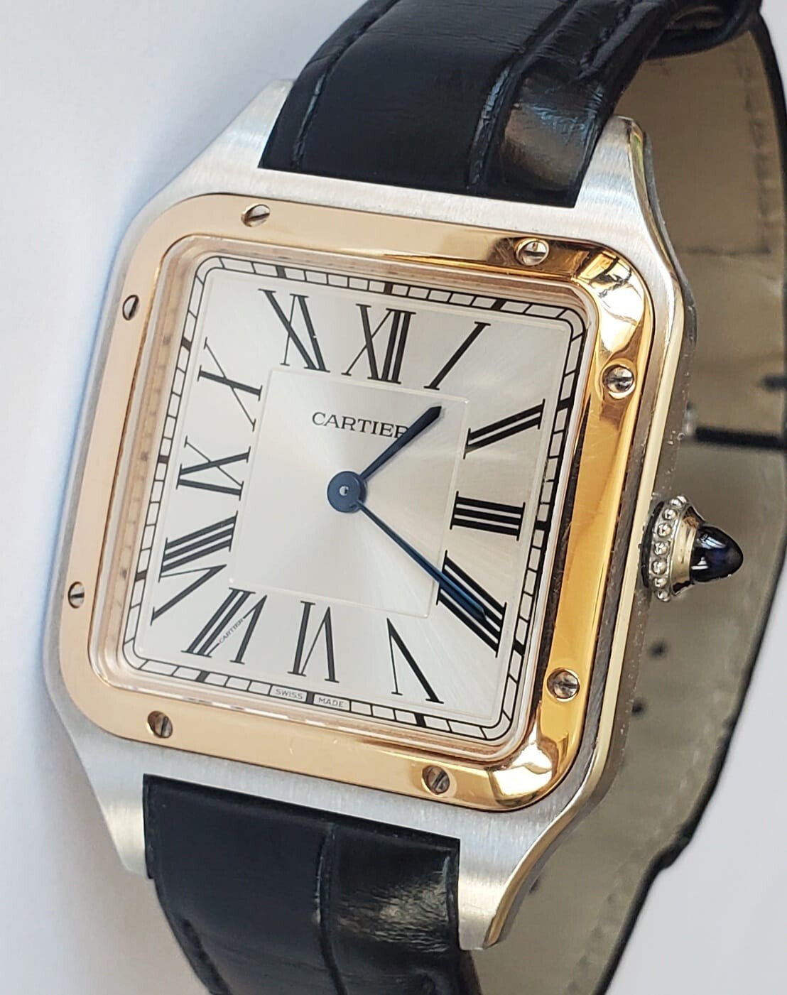 Cartier Santos-Dumont Watch Large - Rose Gold & Steel… - Gem