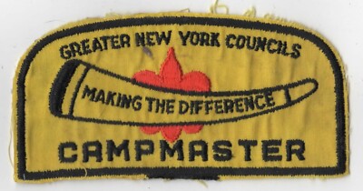 Campmaster Greater New York Councils BSA Patch BROWN Bdr. (GLUE ON BACK ...