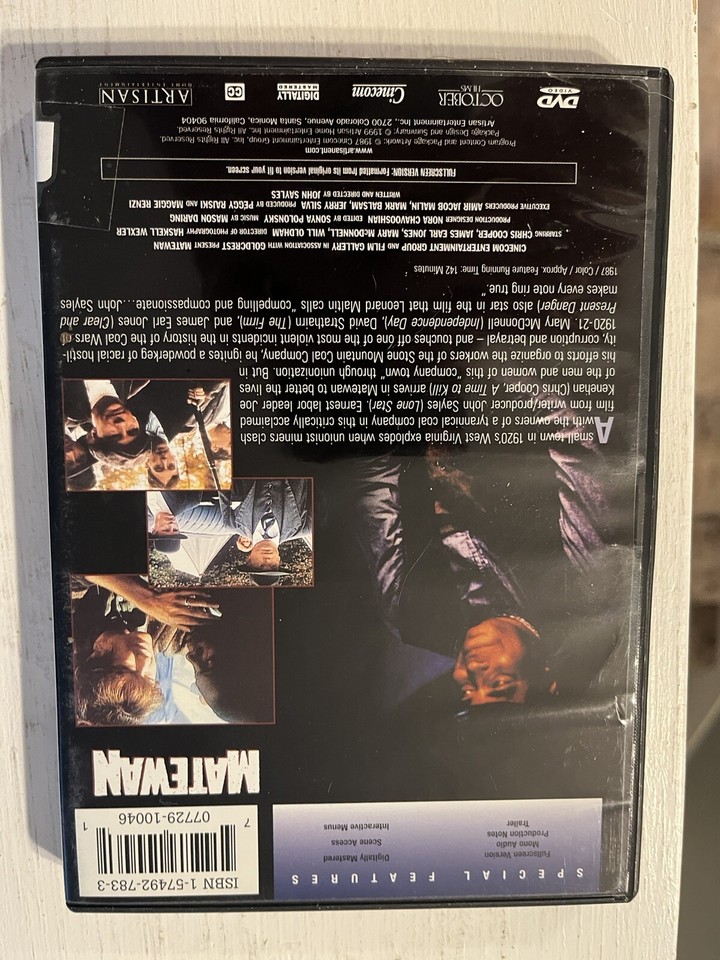 Matewan (1987, John Sayles, Chris Cooper, Mary McDonnell) DVD Rare OOP ...